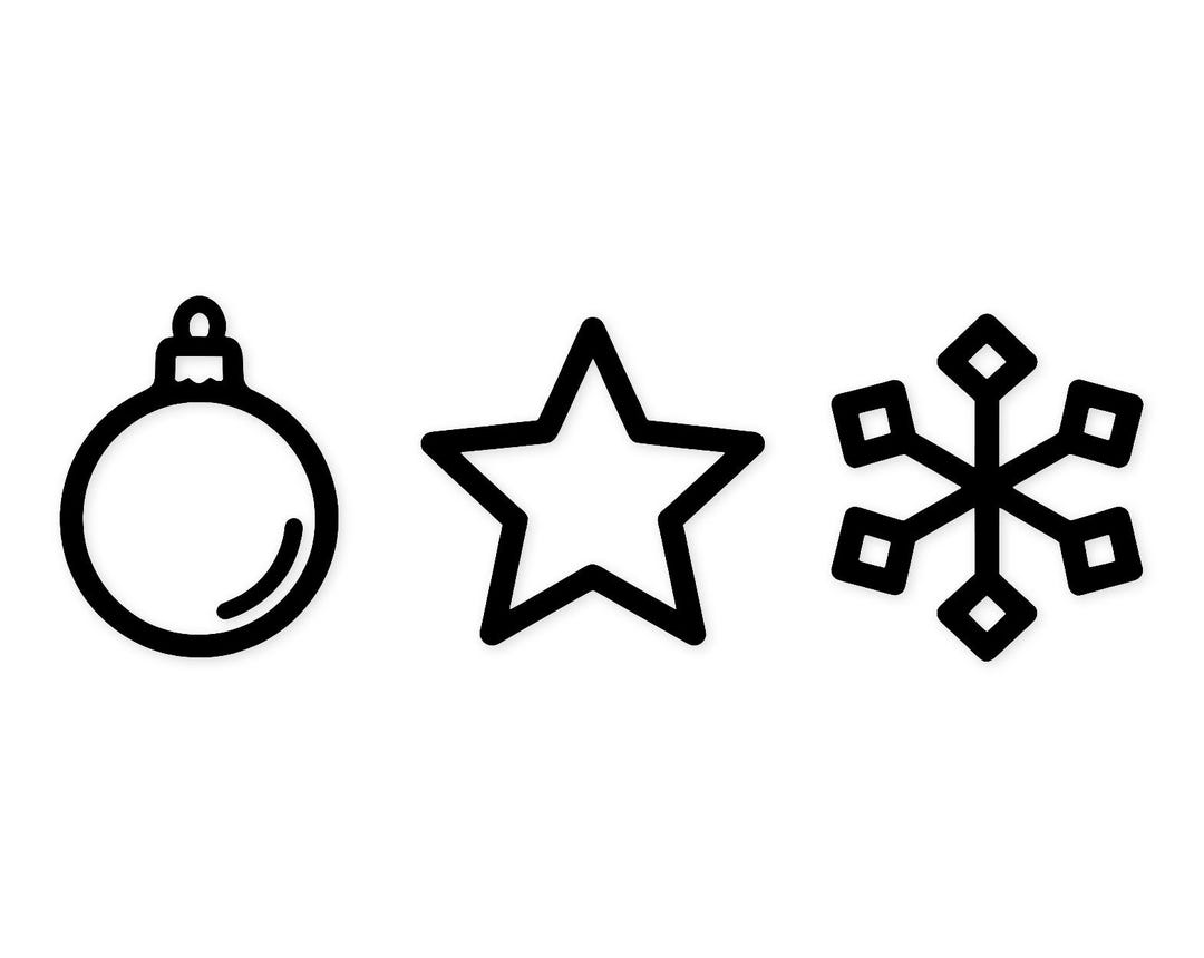 Ornament Variations Svg Png: Bold Hand-drawn Cut Files for Holiday ...