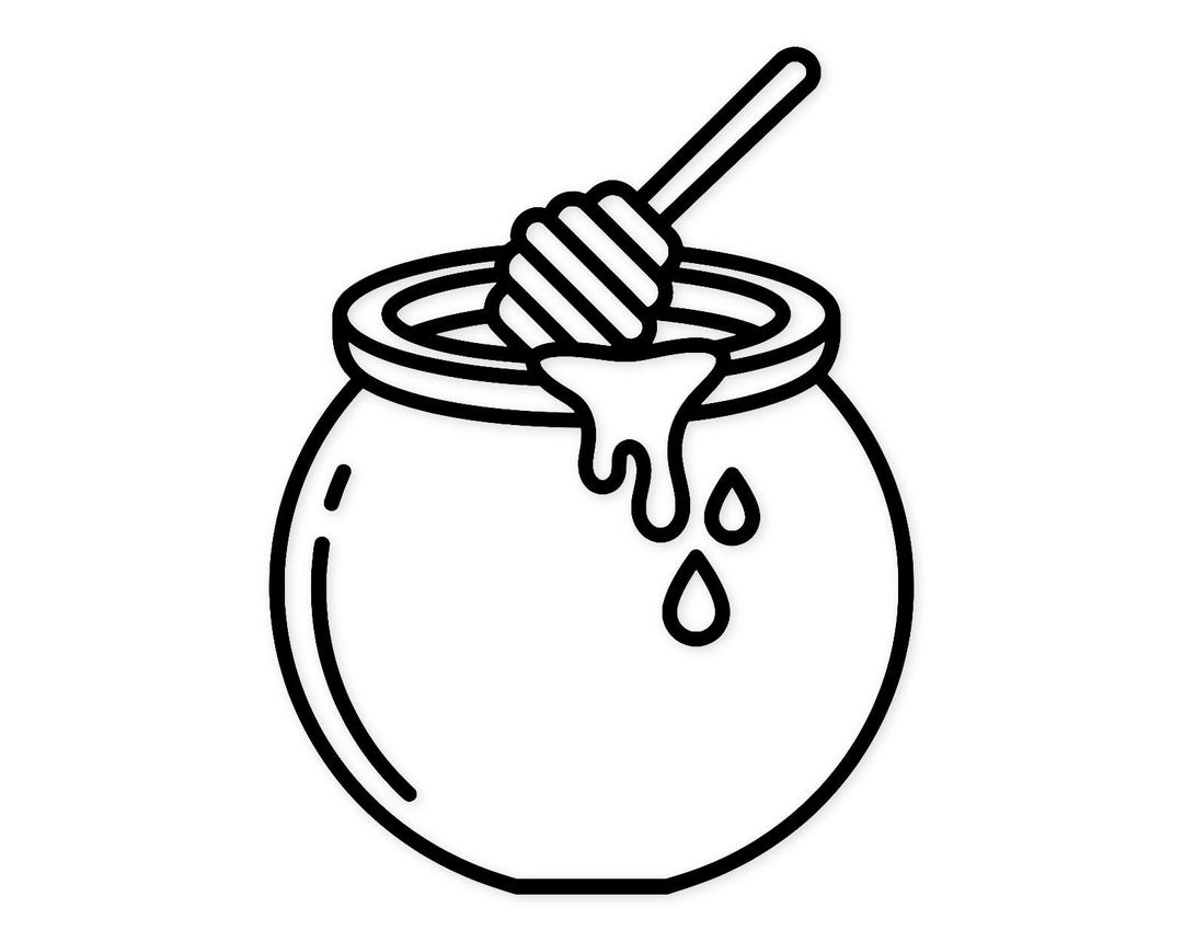 Honeypot Icon Svg Png: Minimalist Design for Decals - Etsy
