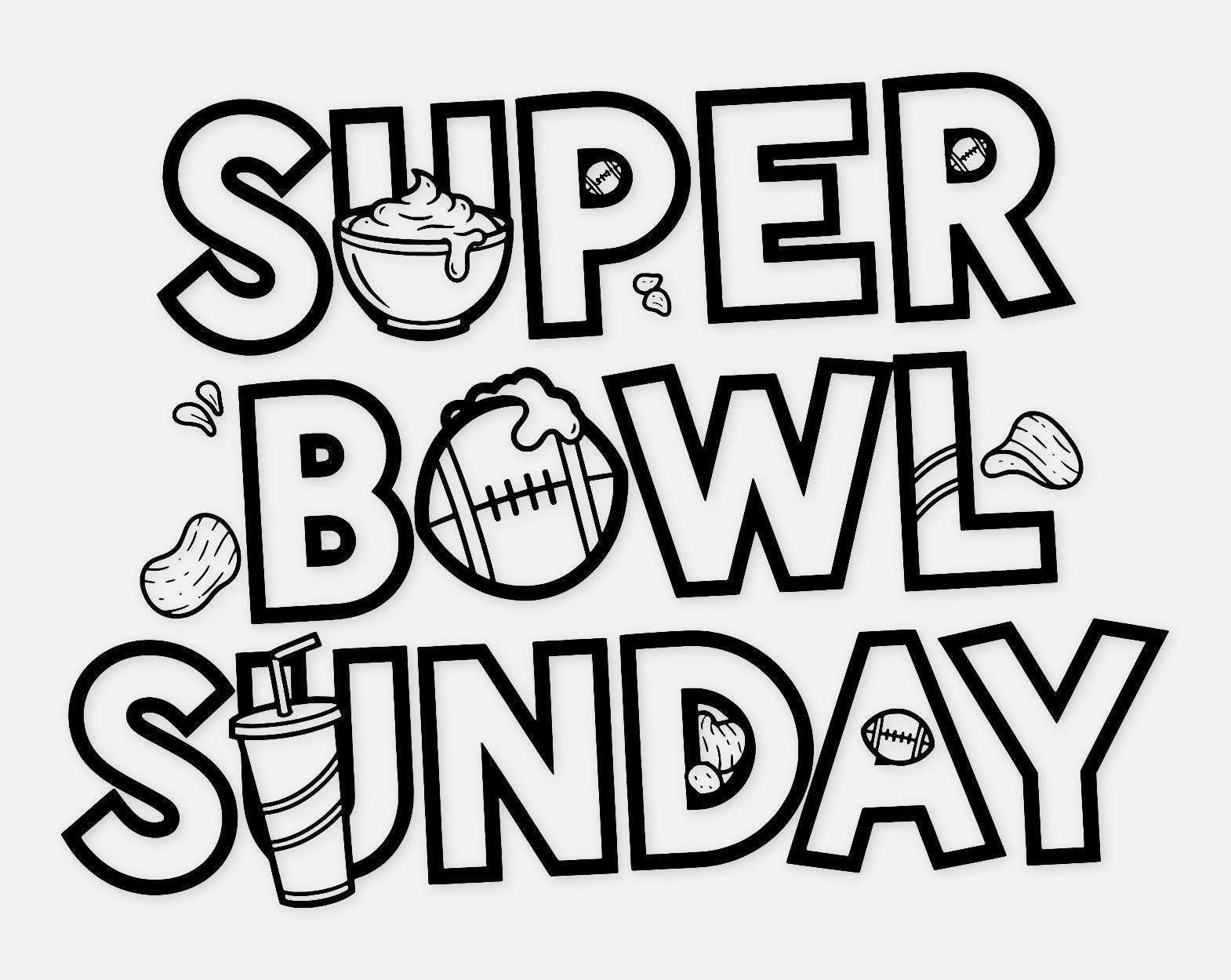 Super Bowl Sunday Svg: Fun Typography for Game Day Decor - Etsy