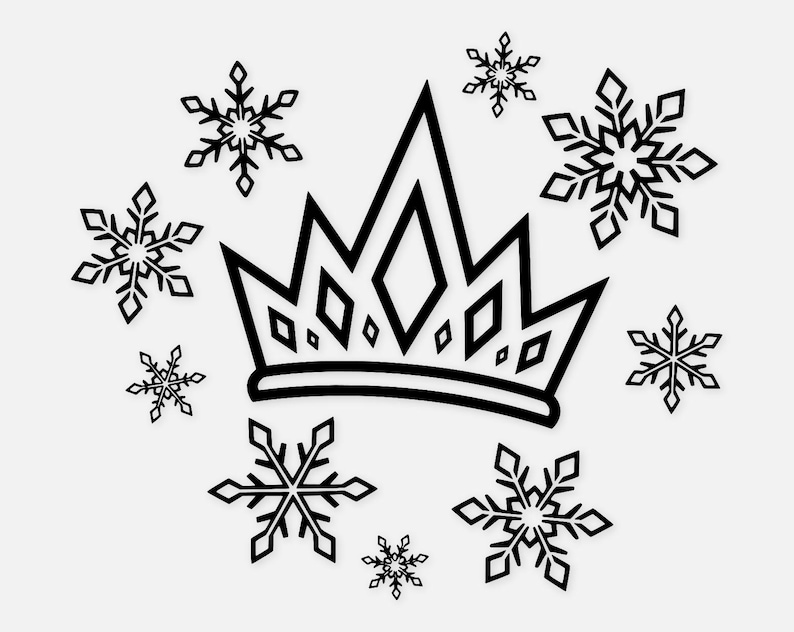 Elsa Ice Queen Icon Svg Png: Cut Ready Digital Design for Cricut ...