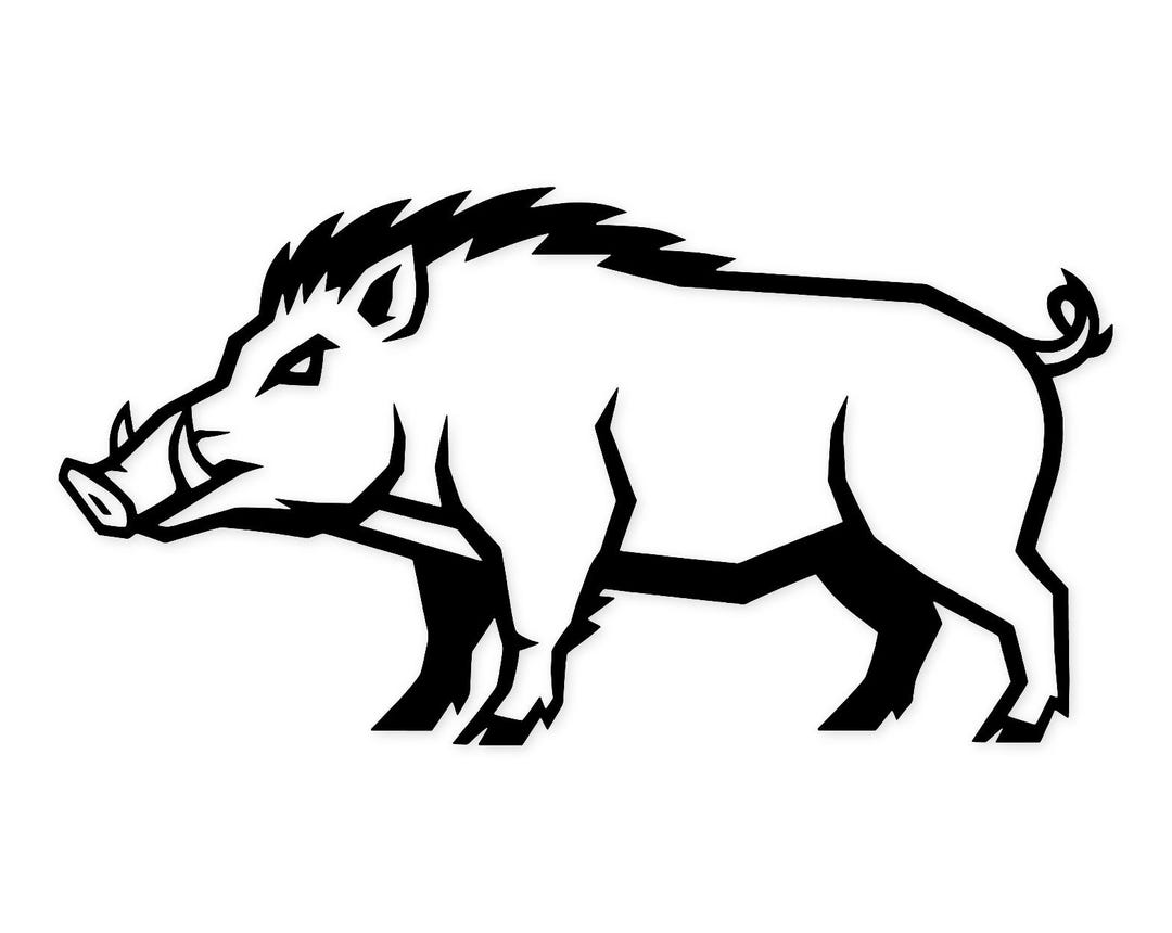 Razorback Icon Svg Png: Bold Outline Digital Design for Mugs - Etsy