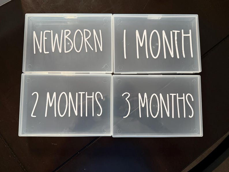 Baby Photos Keepsake Box-first Year Milestones - Etsy