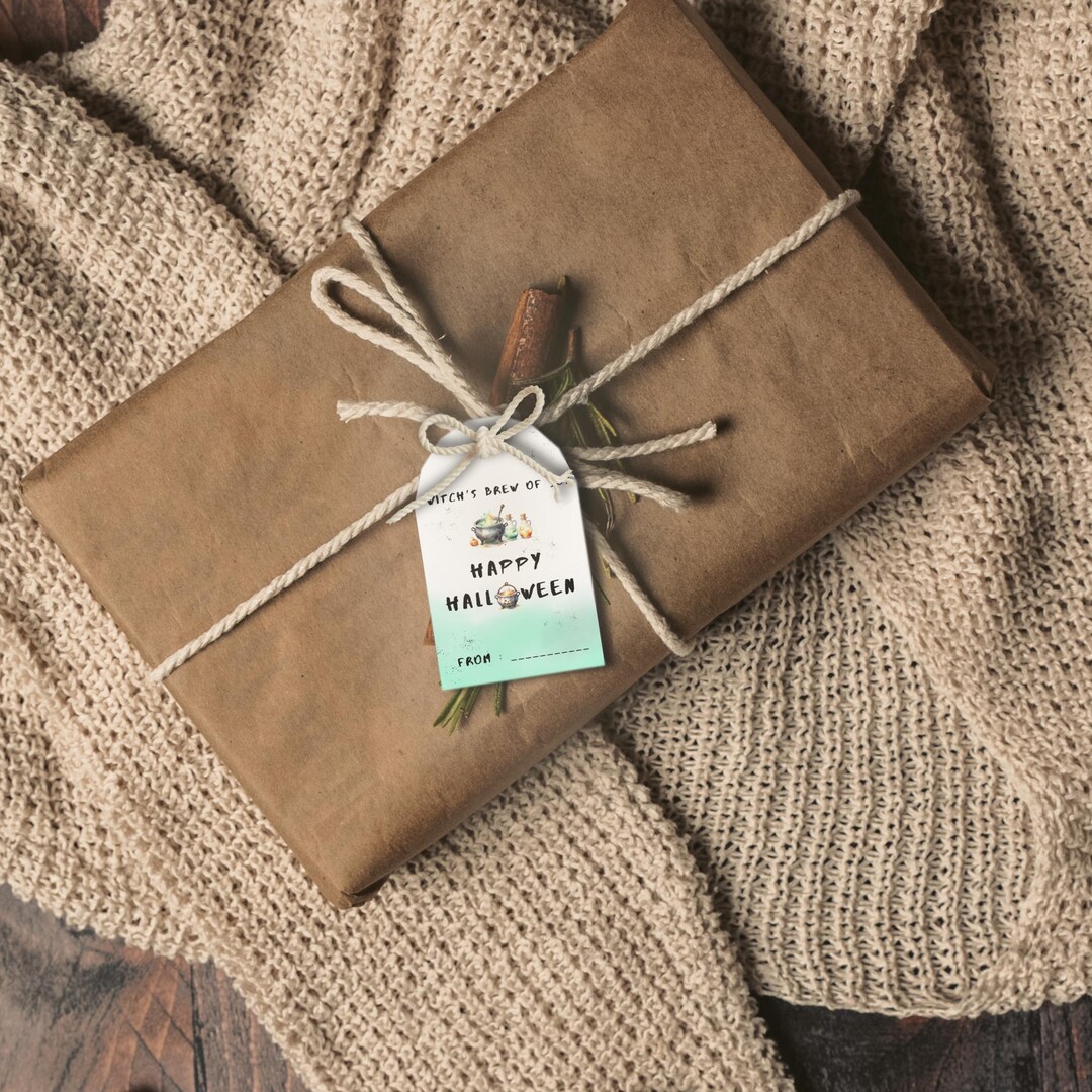 Editable Witches Brew Halloween Gift Tags for Treats, School Events ...