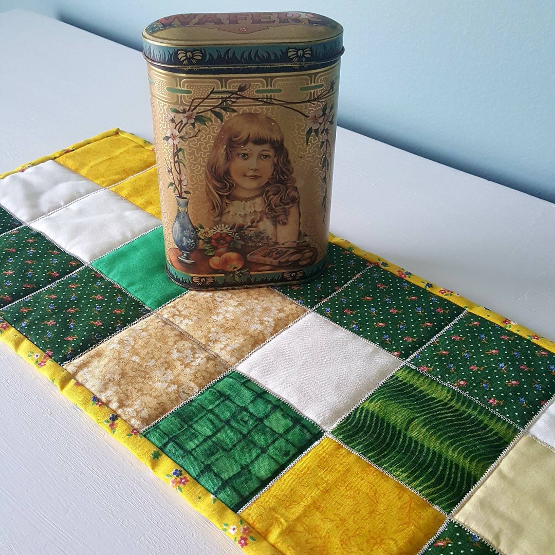 Handmade Quilted Patchwork Table Topper, Toilet Topper or Small Quilt ...