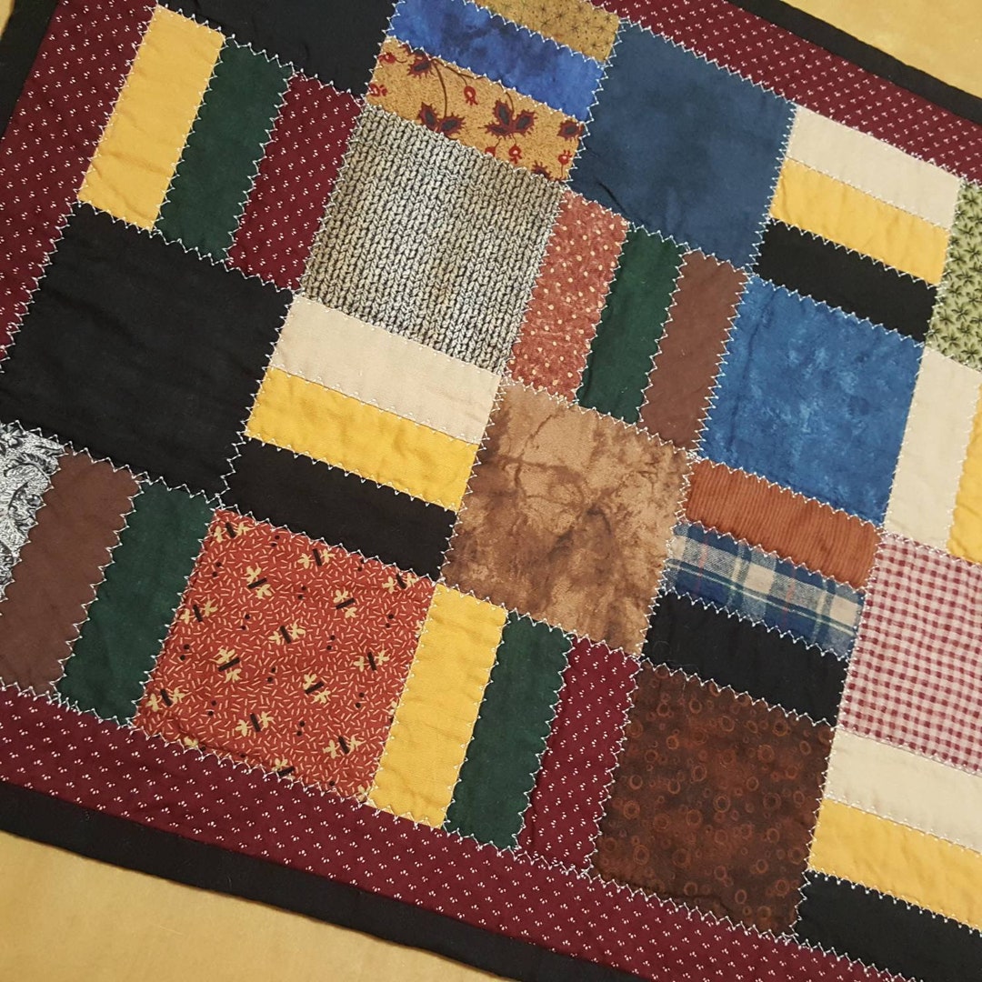 Handmade Primitive Patchwork Table Quilt Runner, Table Topper, All ...