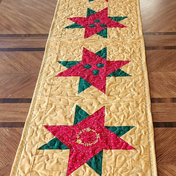 Quilted Christmas Table Runner - Etsy