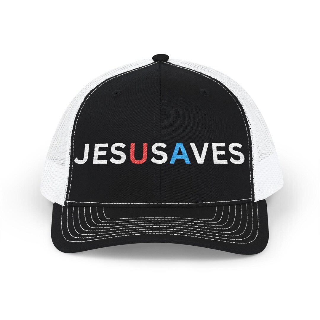 Faith-inspired Snapback Trucker Cap | Embroidered Jesus Saves Hat for ...
