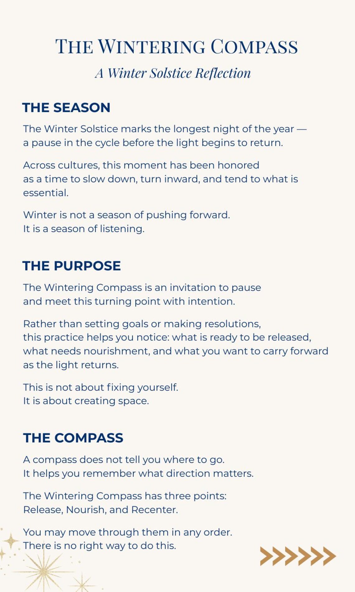 The Wintering Compass - A Winter Solstice Ritual - Etsy