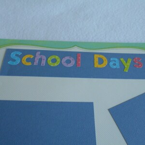 School Days 12x12 Premade Scrapbook Page, Die Cut Pencils, DIY School ...