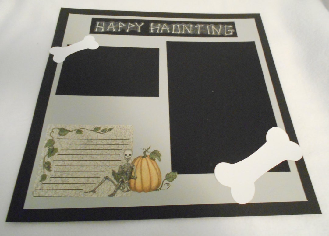 Happy Haunting 12 X 12 Premade Scrapbook Page, Halloween Themed ...