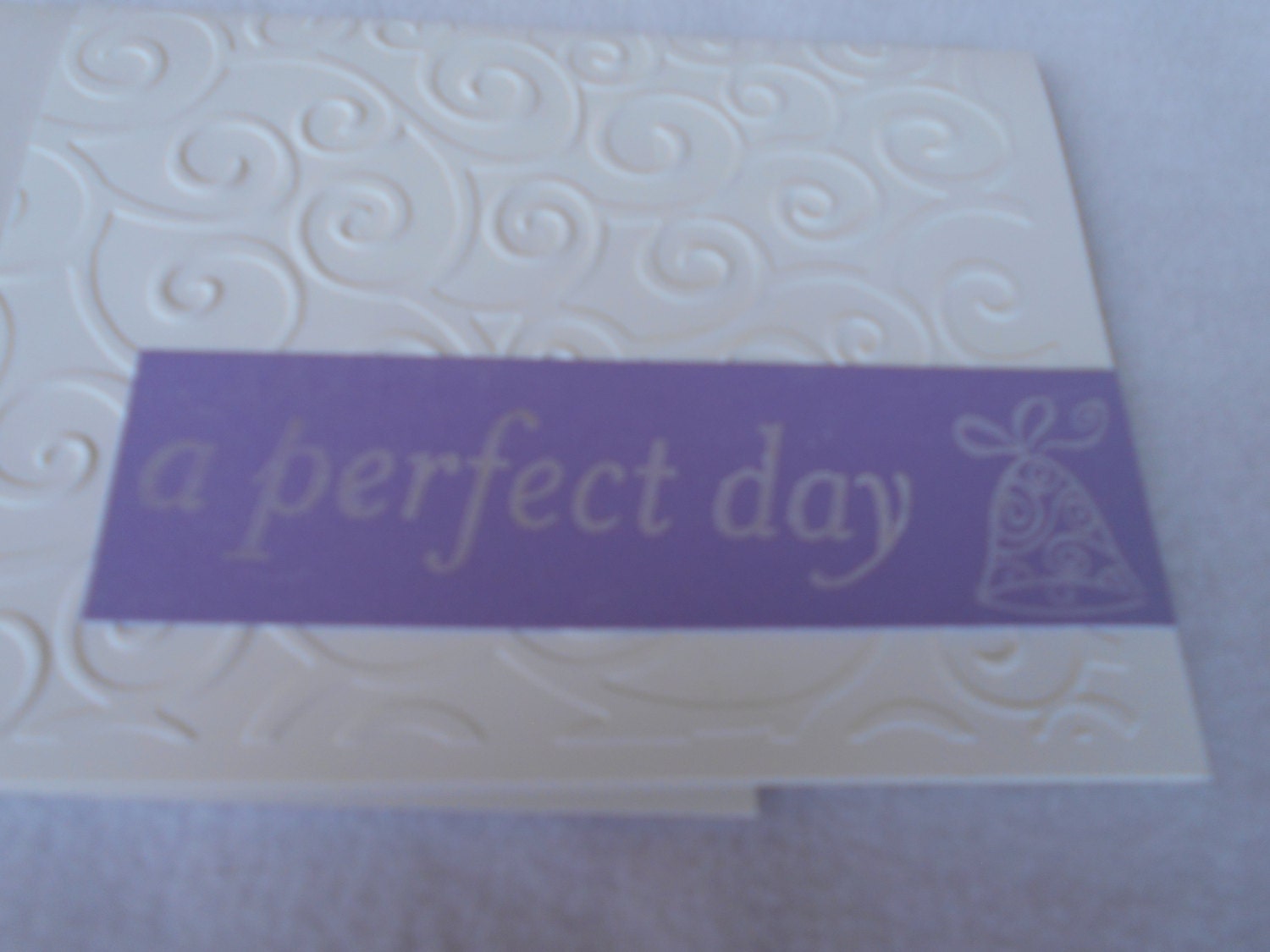 A Perfect Day Embossed Wedding Card Hand Stamped Wedding - Etsy