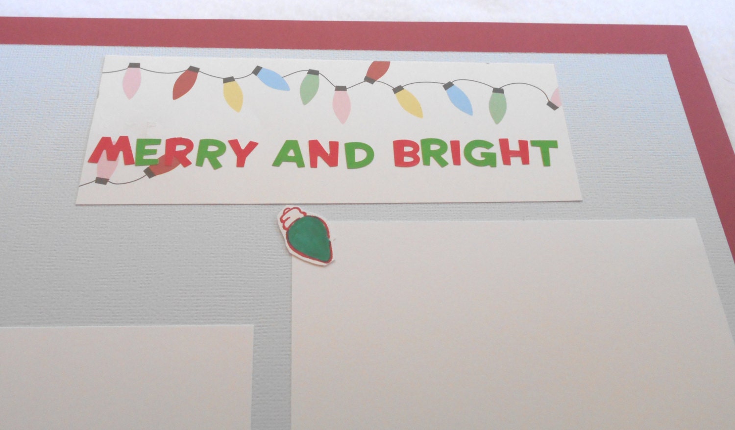 Merry and Bright Christmas Lights 12 X 12 Premade Scrapbook Page ...