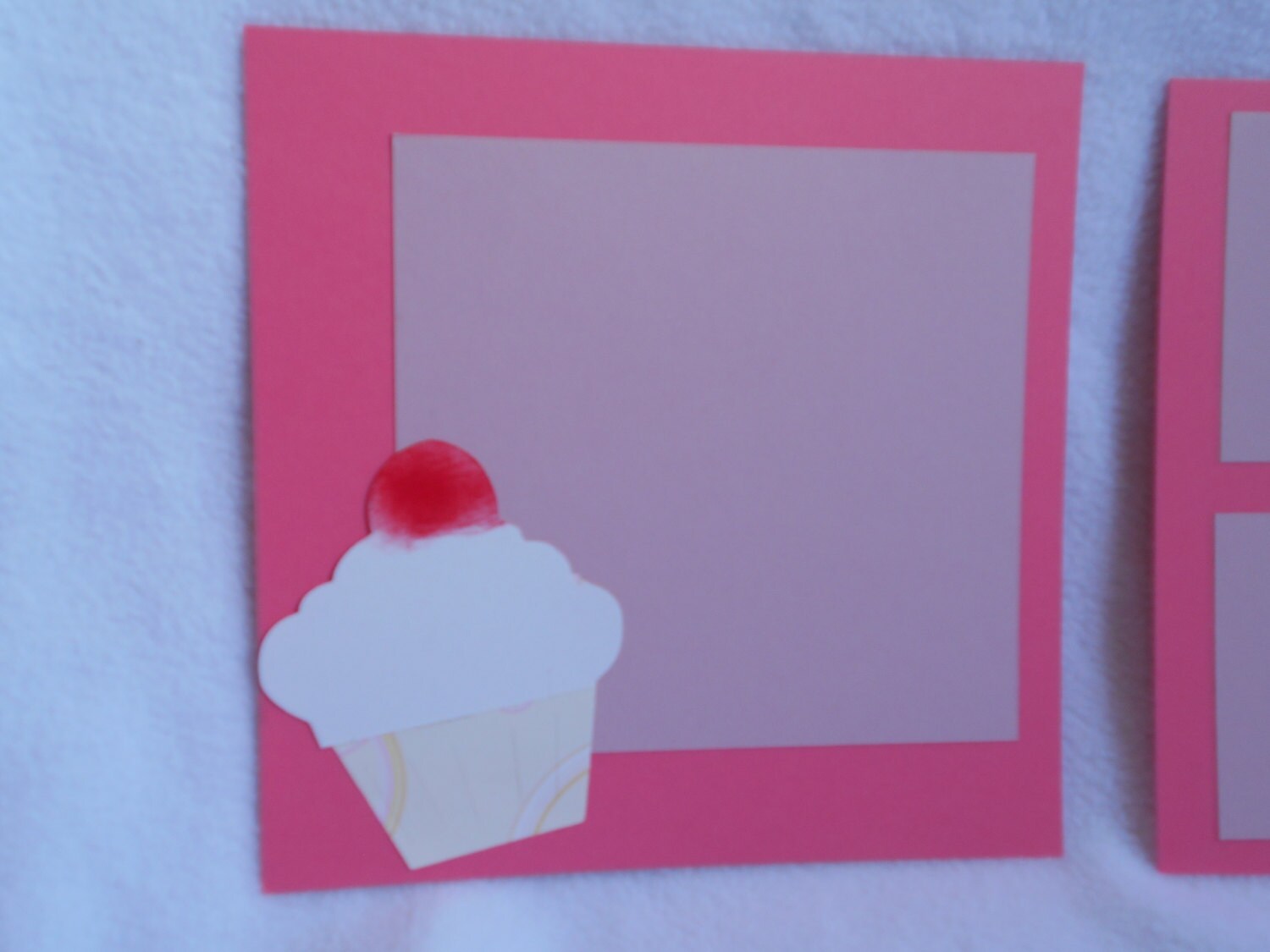 Cupcake 8x8 Premade Scrapbook Page, Two-page Layout With Die Cut ...