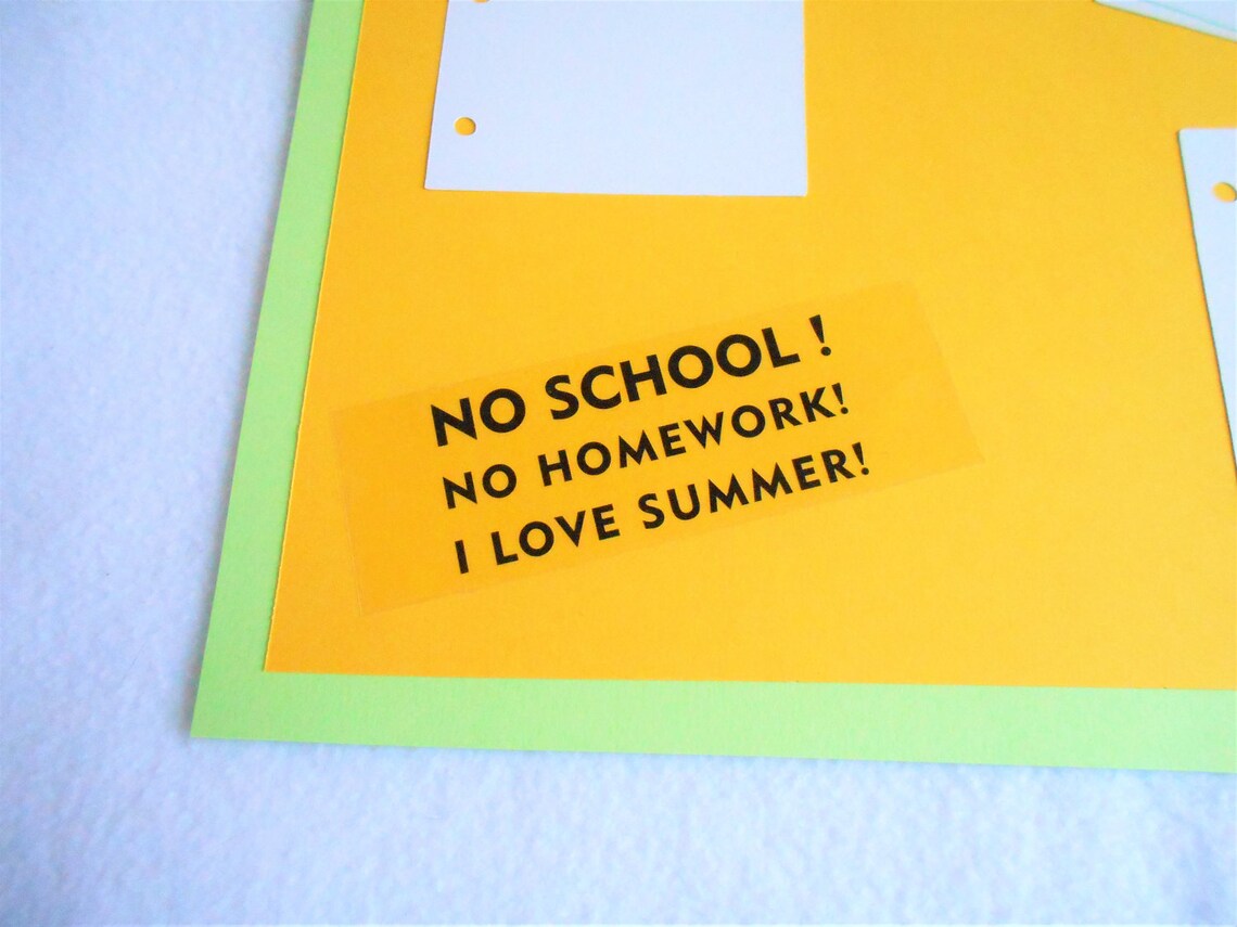 Last Day of School Scrapbook Page, 12 X 12 Premade Template. One-page ...