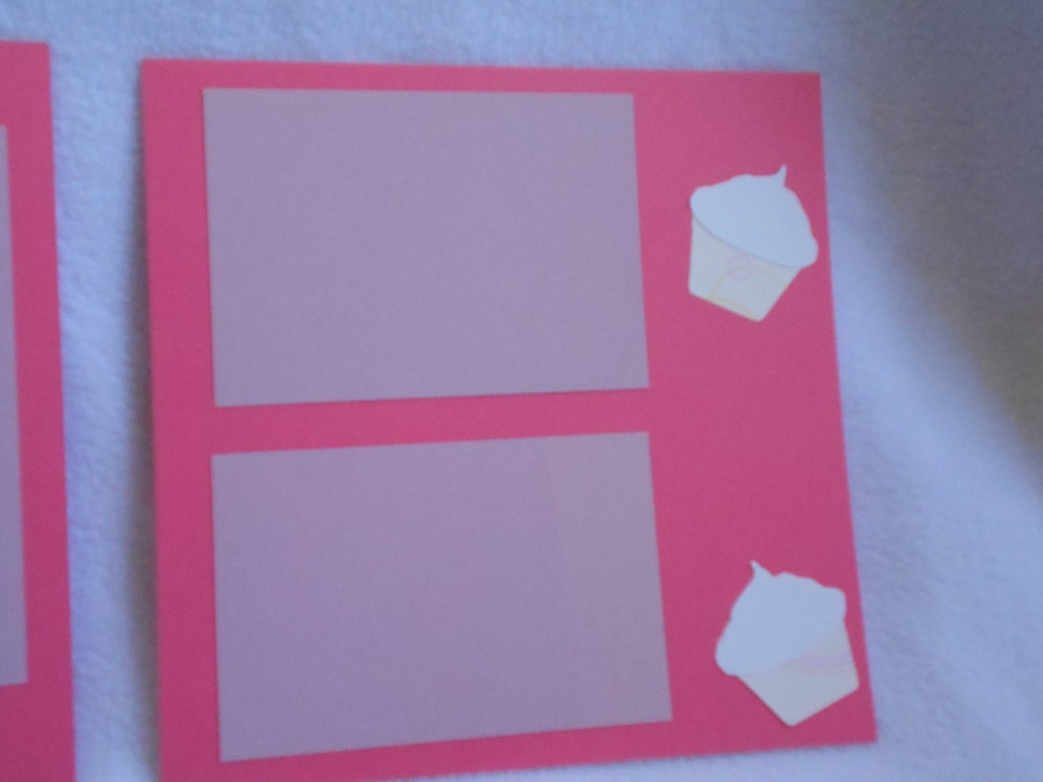 Cupcake 8x8 Premade Scrapbook Page, Two-page Layout With Die Cut ...