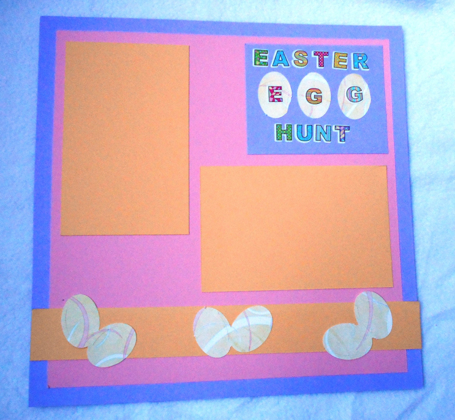 Paper, Party & Kids Scrapbooking Bunny Easter Single Page 12X12 Premade ...