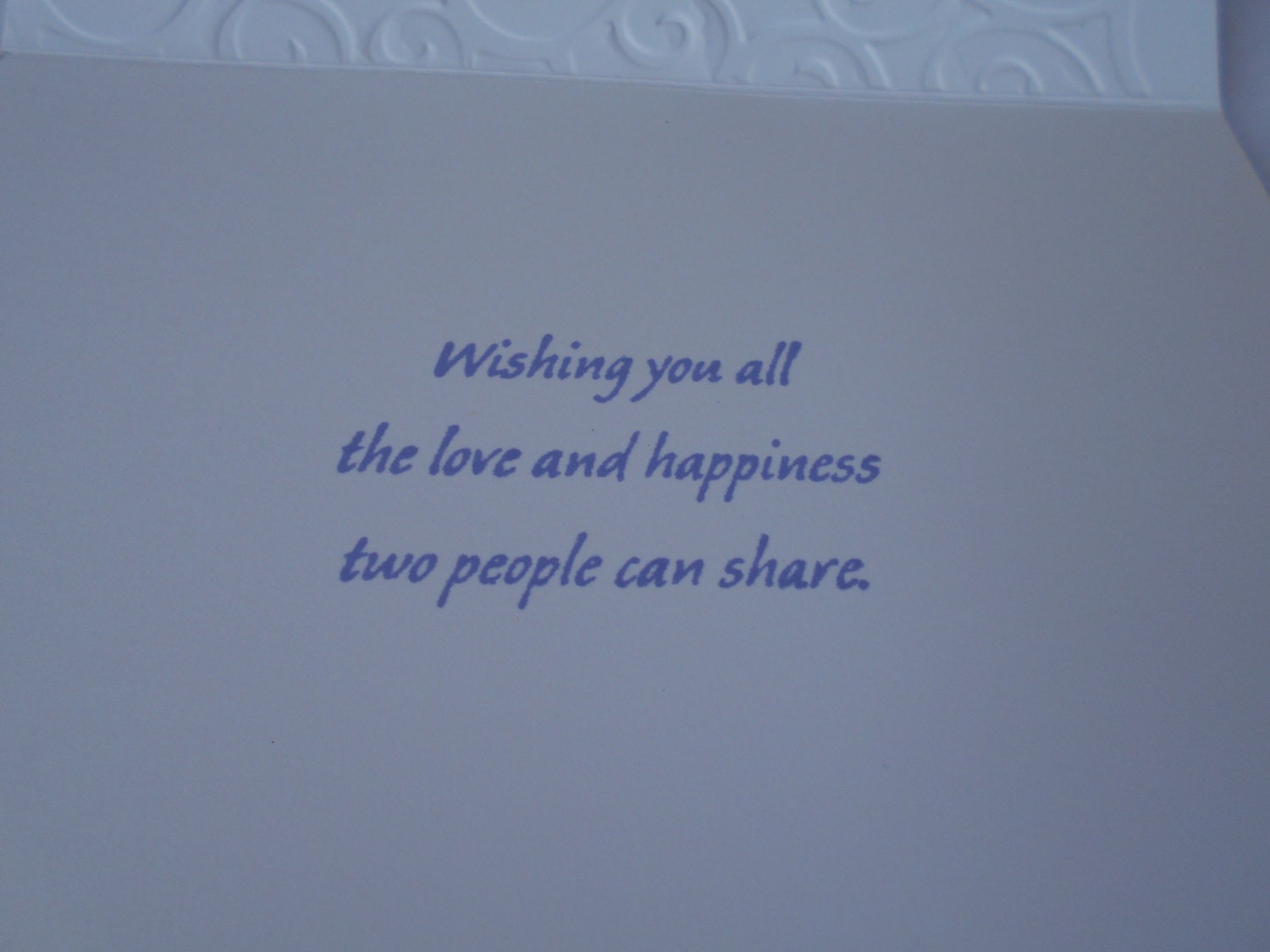 A Perfect Day Embossed Wedding Card Hand Stamped Wedding - Etsy