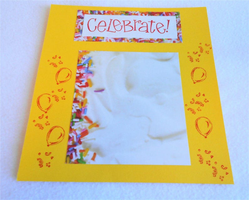 Celebration Scrapbook Page, 8x8 Premade Scrapbook Template, Birthday ...