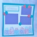 Celebrate 12 X 12 Premade Scrapbook Page, Hand Stamped Pastel Presents ...
