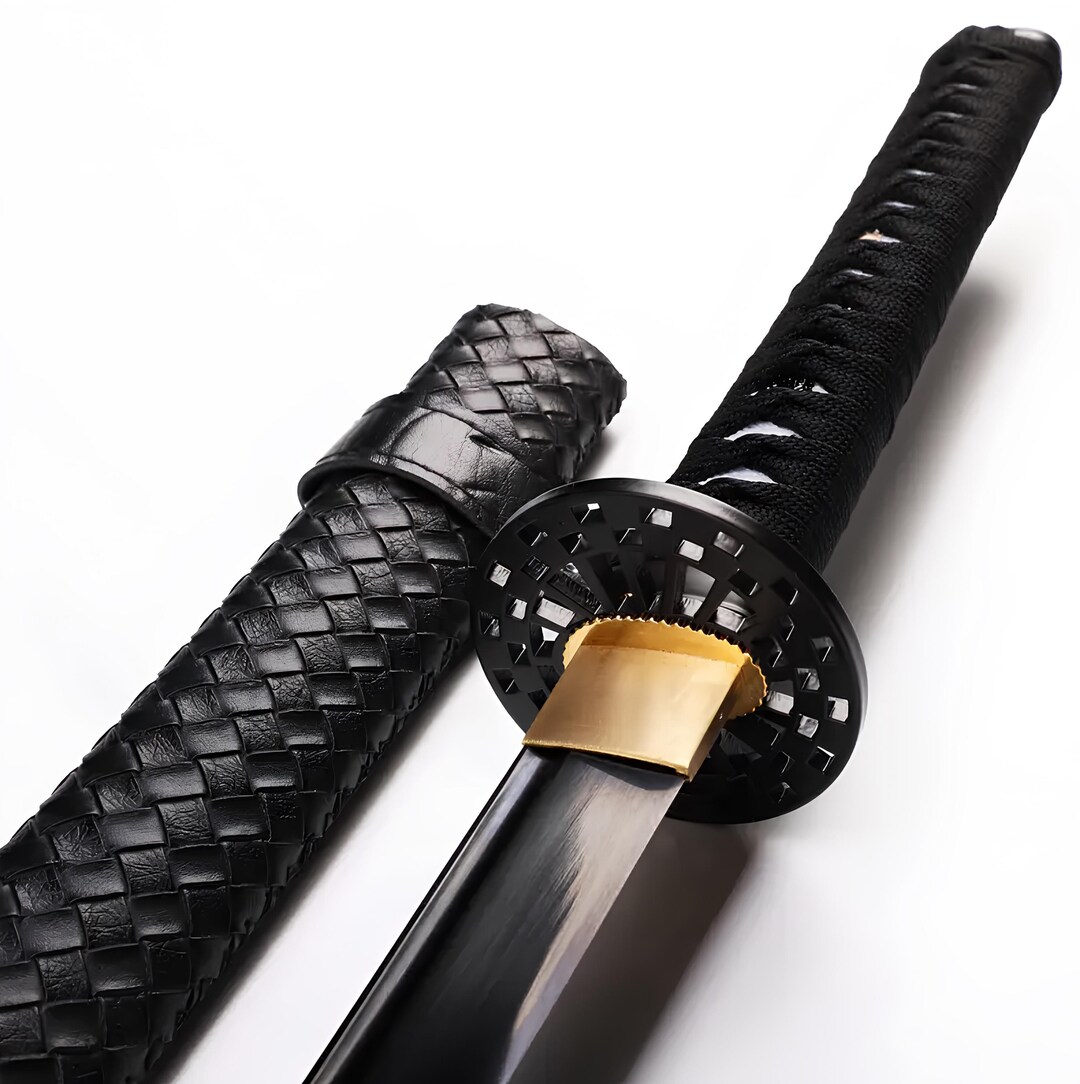 Handmade Katana Samurai Sword With Wearing Straps, High Manganese Steel ...