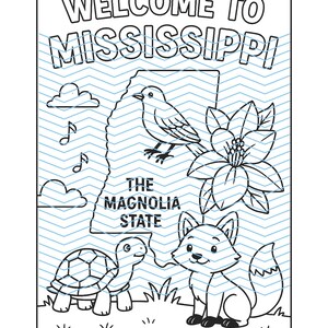 All About Mississippi Coloring Pages PDF Instant Download - Etsy