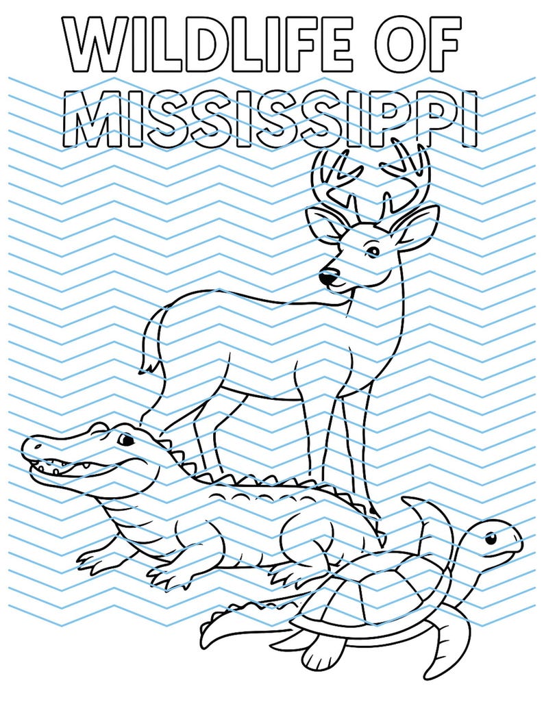 All About Mississippi Coloring Pages PDF Instant Download - Etsy