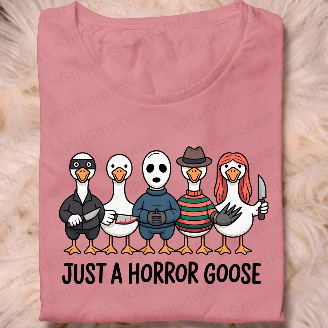 Horror Movie Goose PNG SVG: Funny Halloween Sublimation Design (digital ...