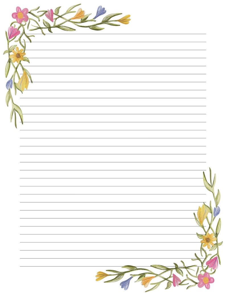 Stationary Letter Writing Blank and Lined Paper - Etsy UK