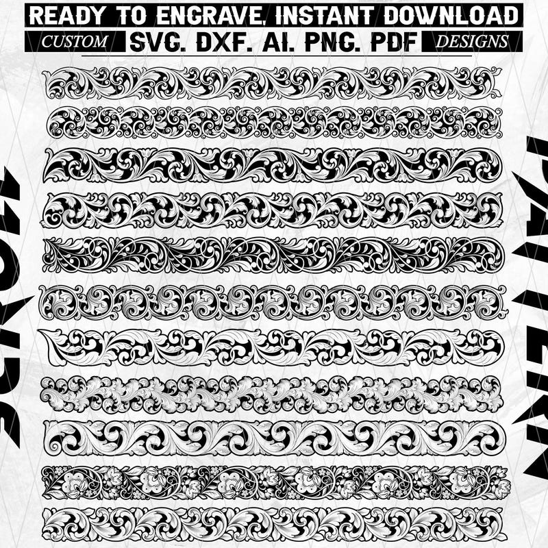 Scroll Engraving Patterns - Etsy