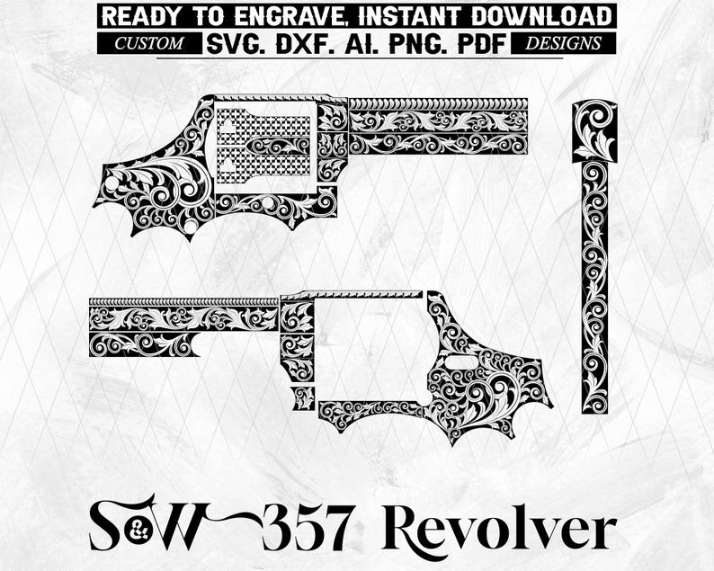 S&W 357 Revolver Scroll Laser Engraving Design (digital Download) - Etsy