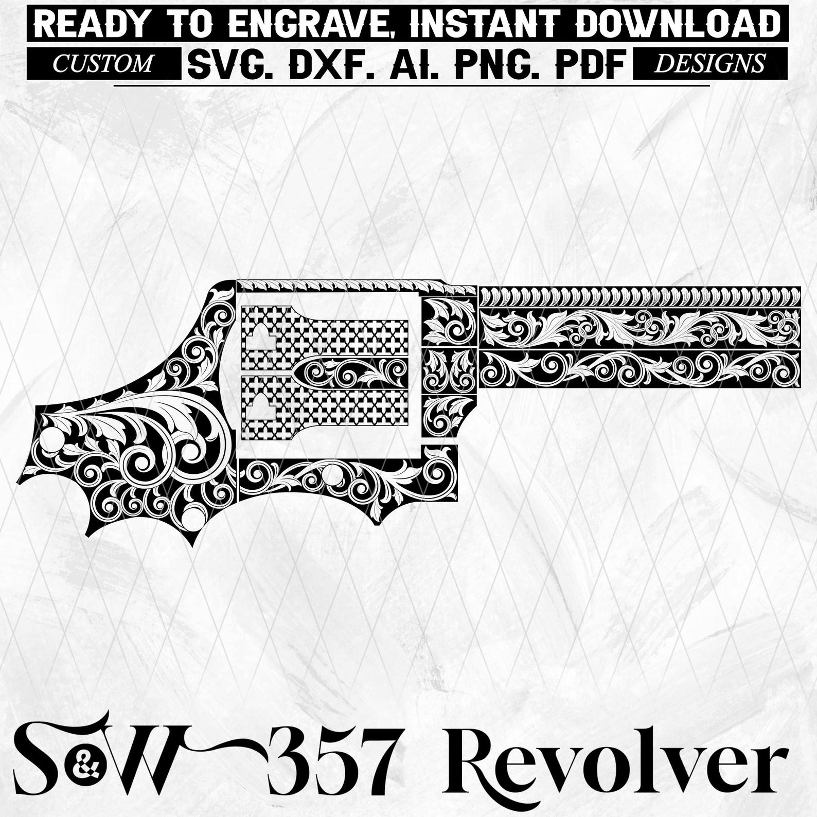 S&W 357 Revolver Scroll Laser Engraving Design (digital Download) - Etsy