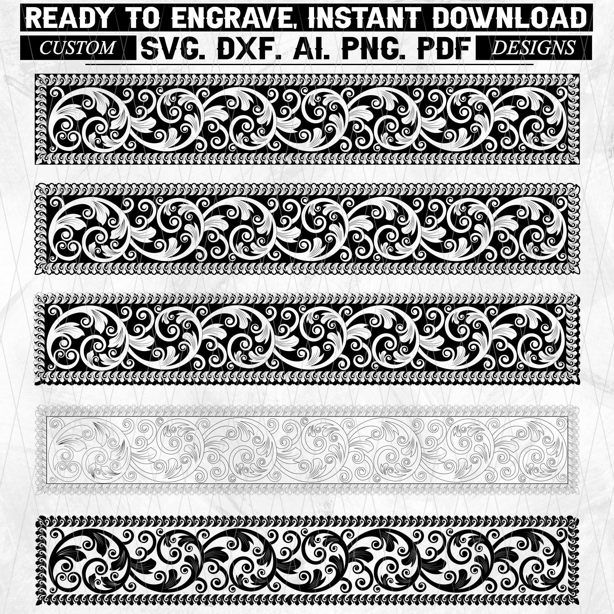 Scroll Pattern Bundle Vector Svg Dxf Ai Png Pdf Laser Engraving CNC Cut ...