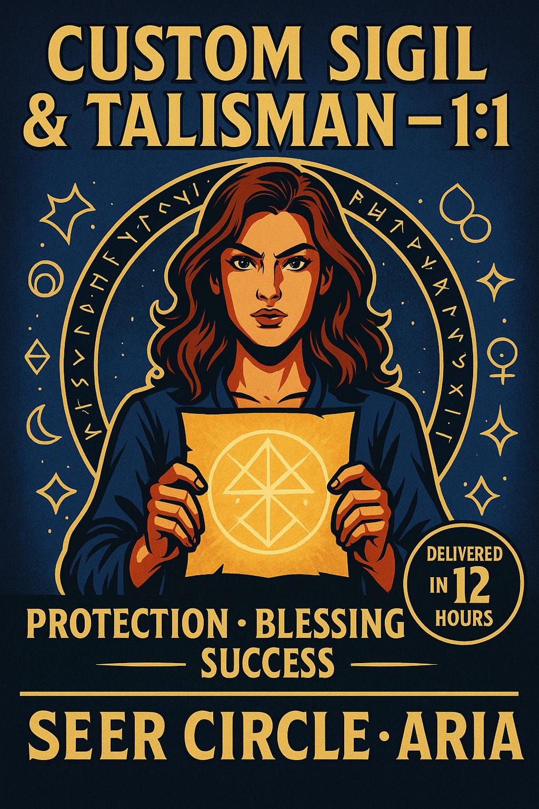 Custom Spell Talisman: Sigil Magic, Channeled Guidance (12h Delivery ...