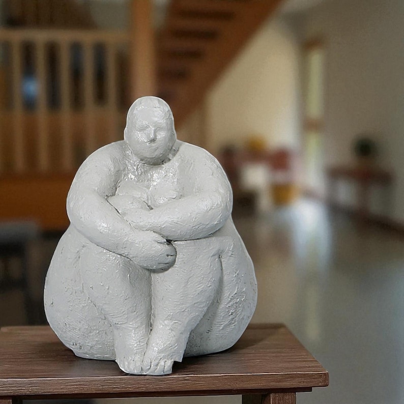 Resin Fat Woman Figurine: Modern Home Decor Sculpture - Etsy