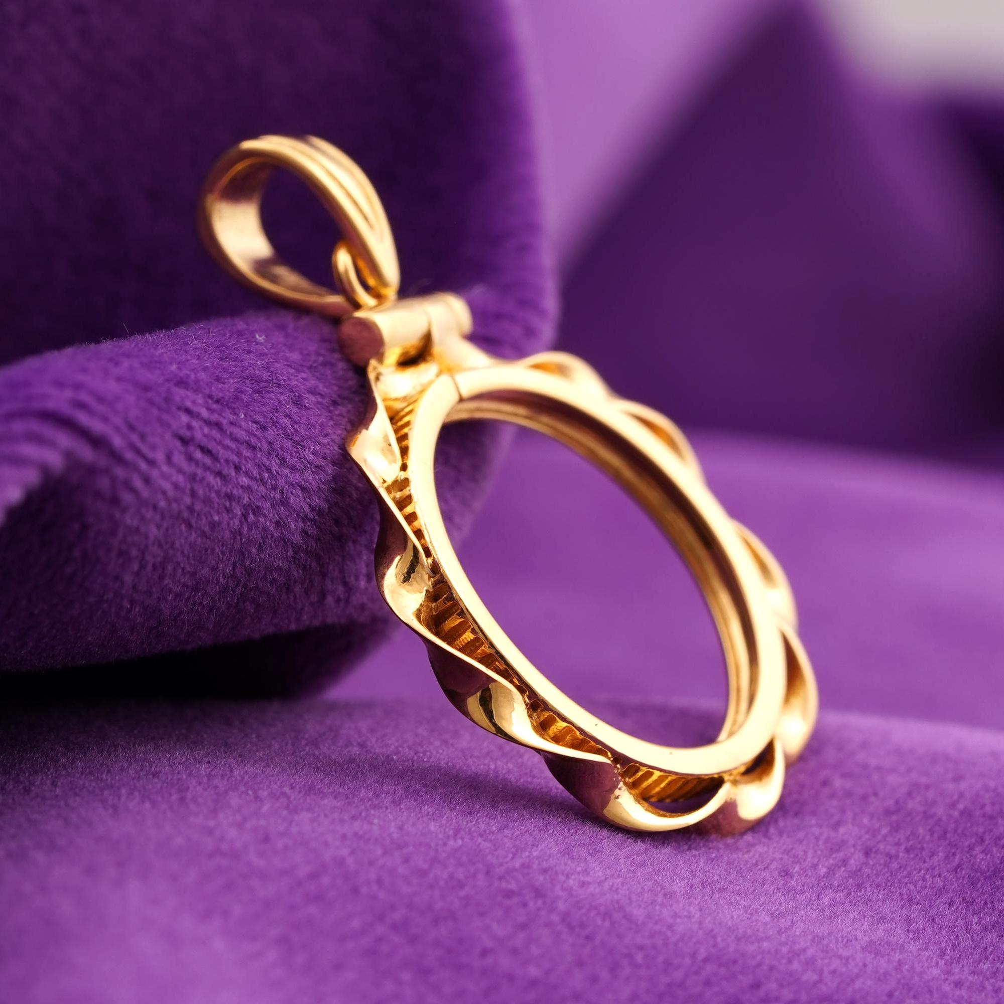 Centenario Coin Pendant 14K Gold Plated Sterling Silver Bezel - Etsy