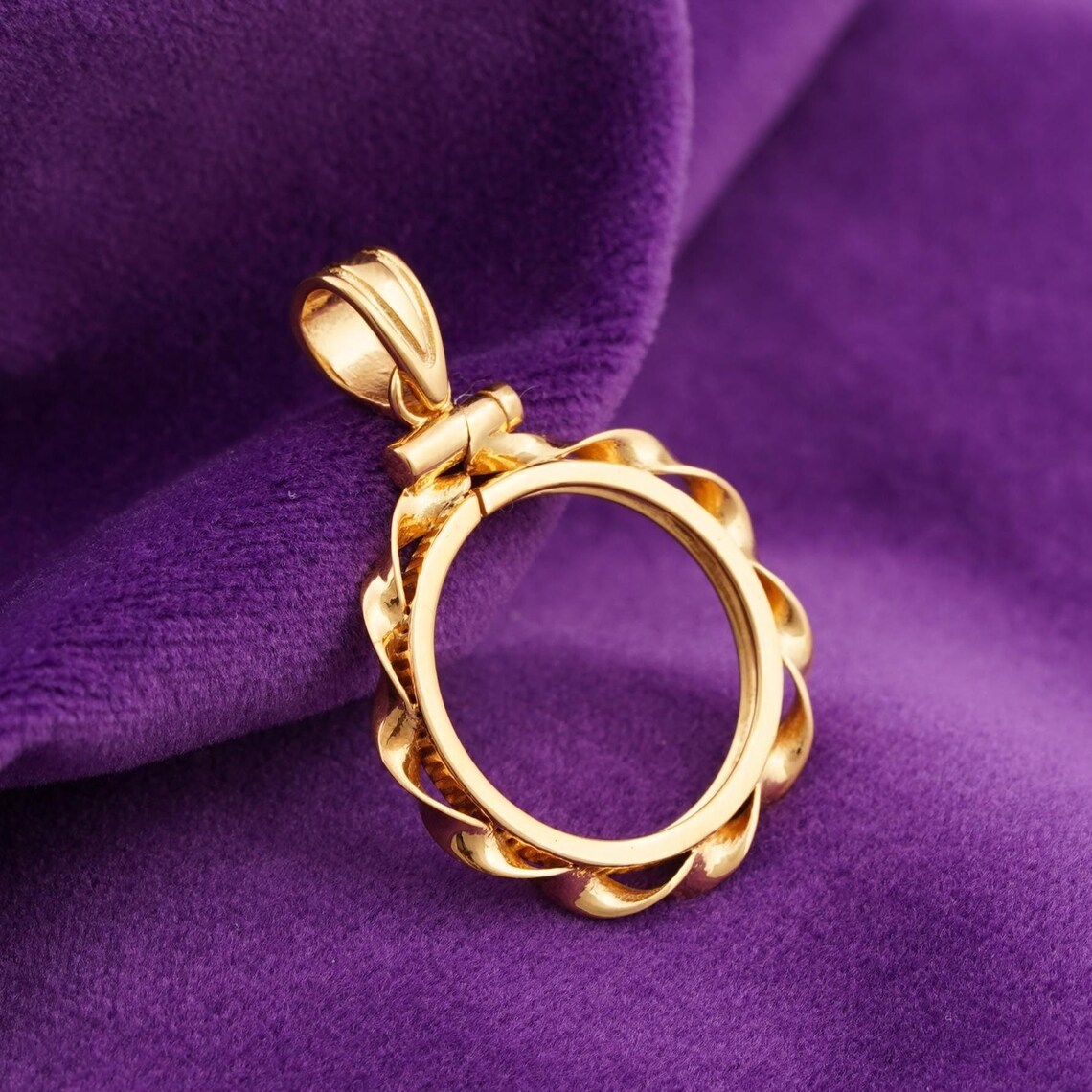 Centenario Coin Pendant 14K Gold Plated Sterling Silver Bezel - Etsy