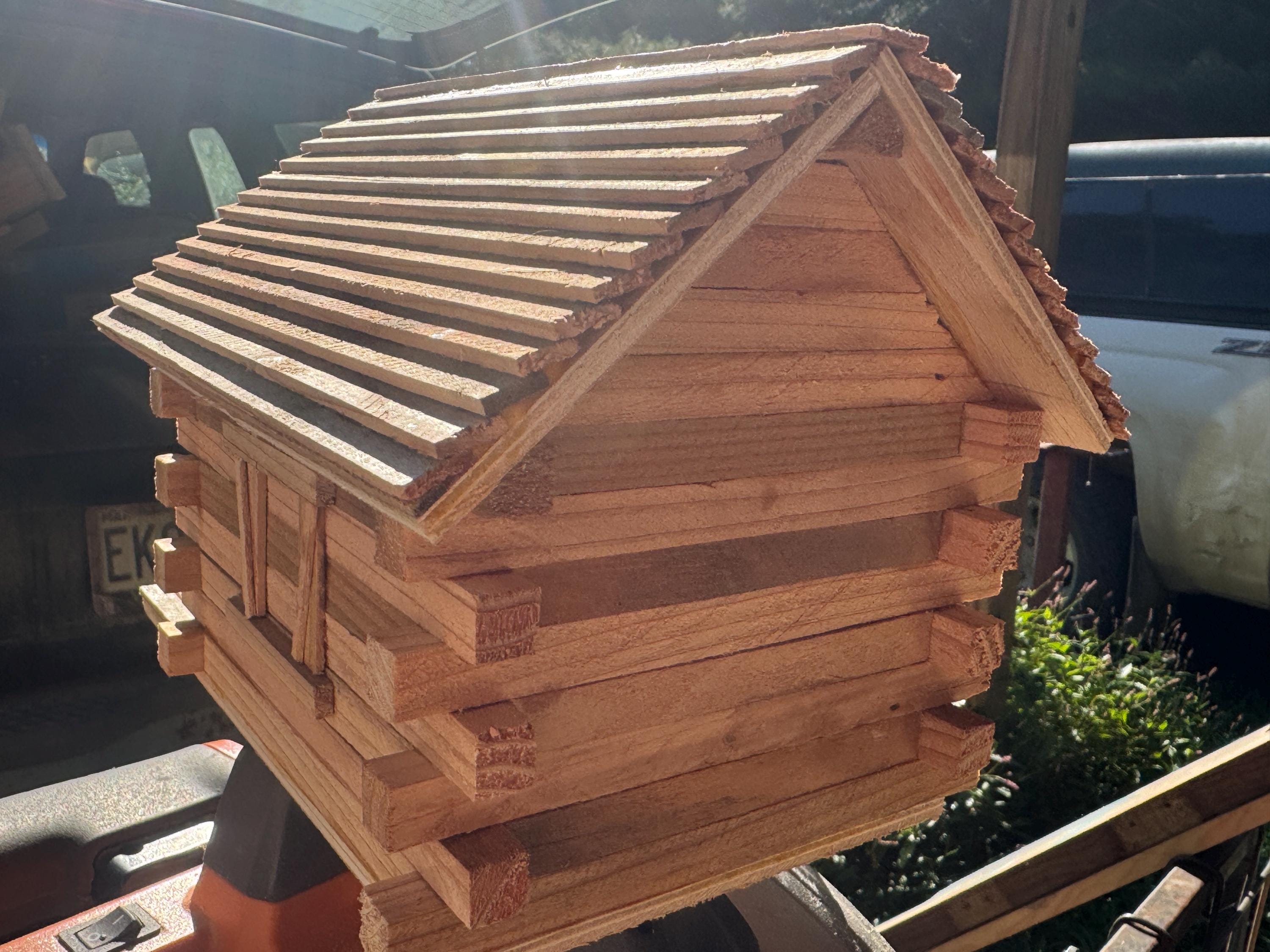 Log Cabin Bird House - Etsy