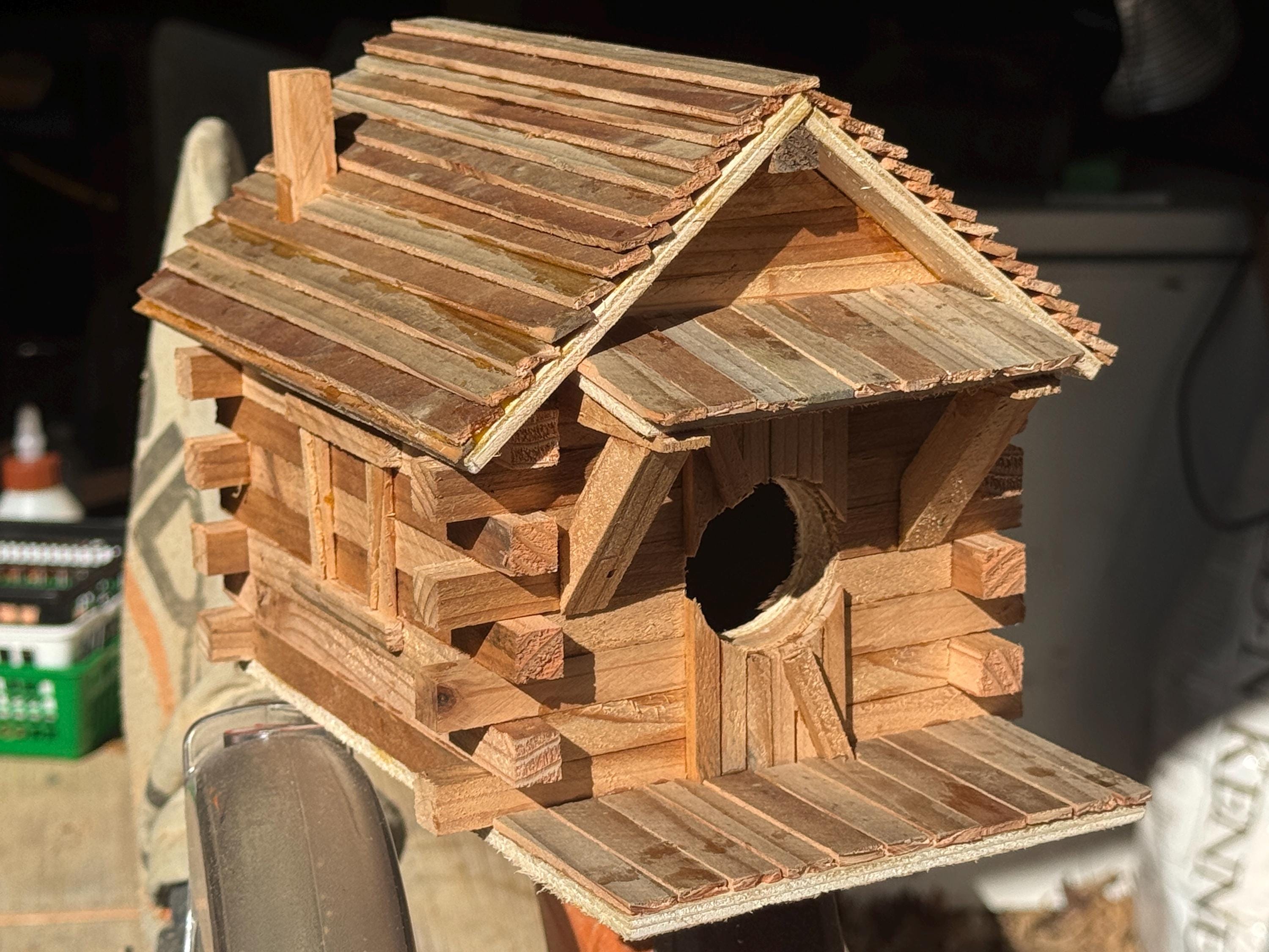 Log Cabin Bird House - Etsy