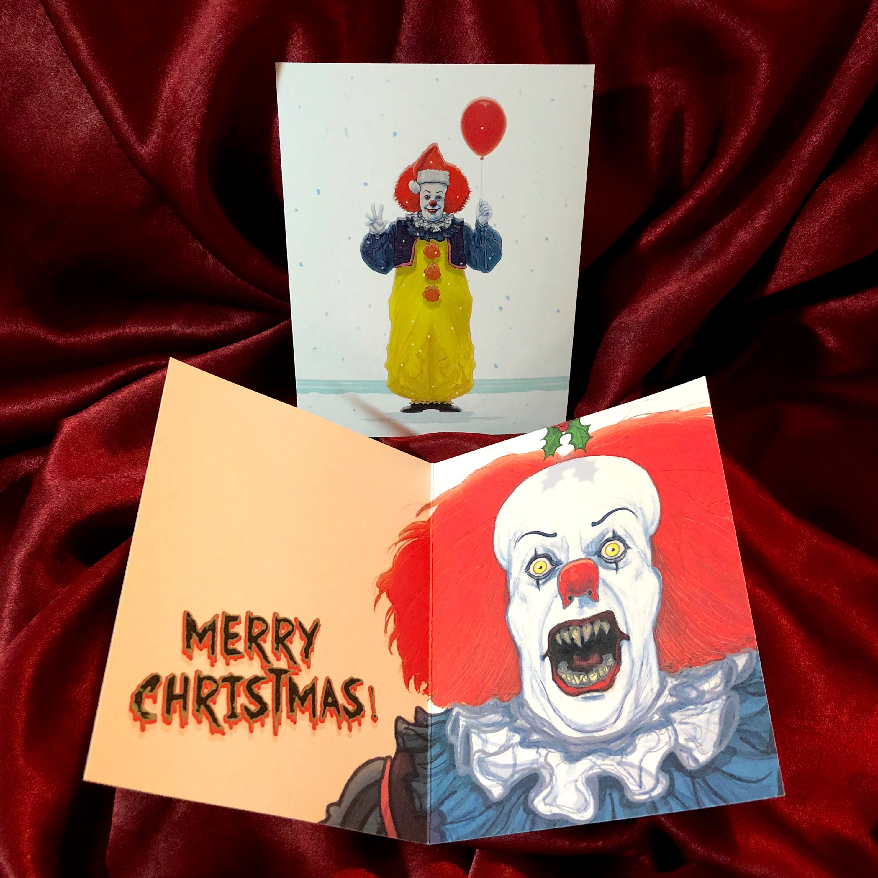 Classic PENNYWISE Christmas CARD - Etsy Australia