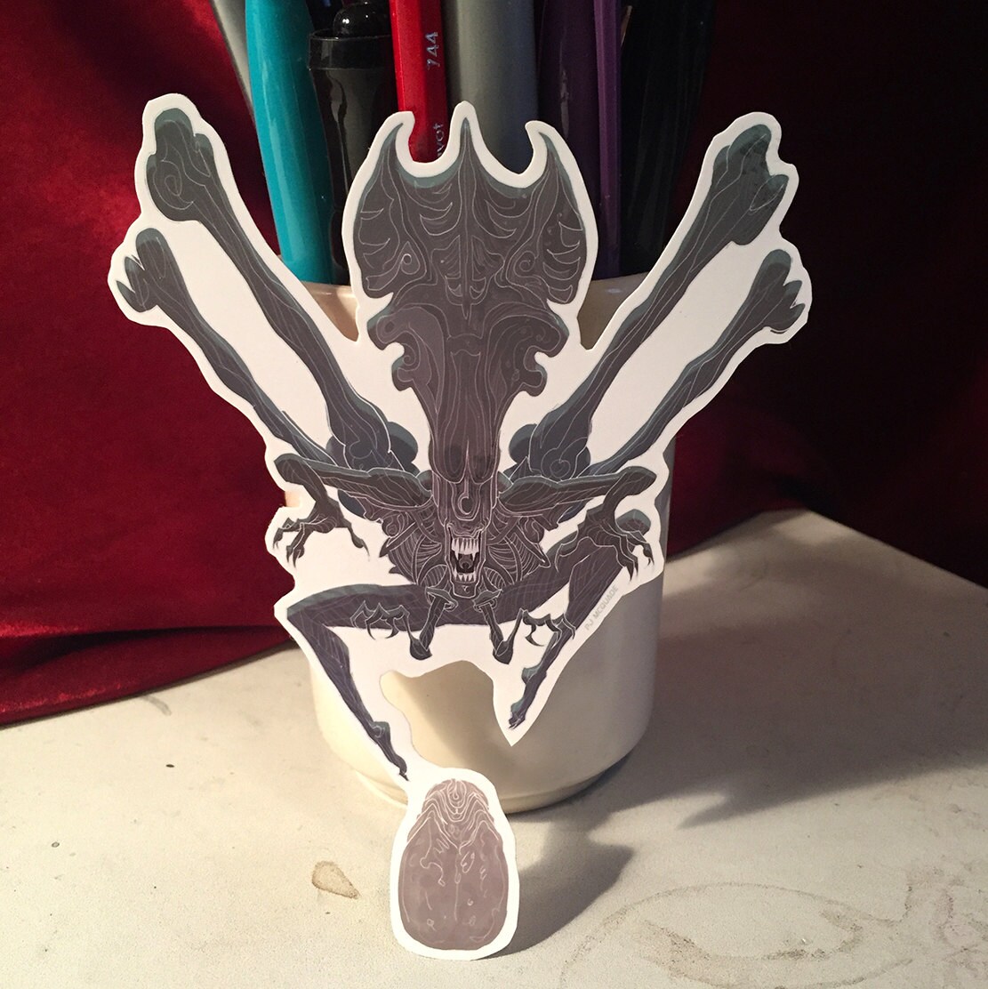 QUEEN ALIEN Xenomorph Waterproof STICKER - Etsy