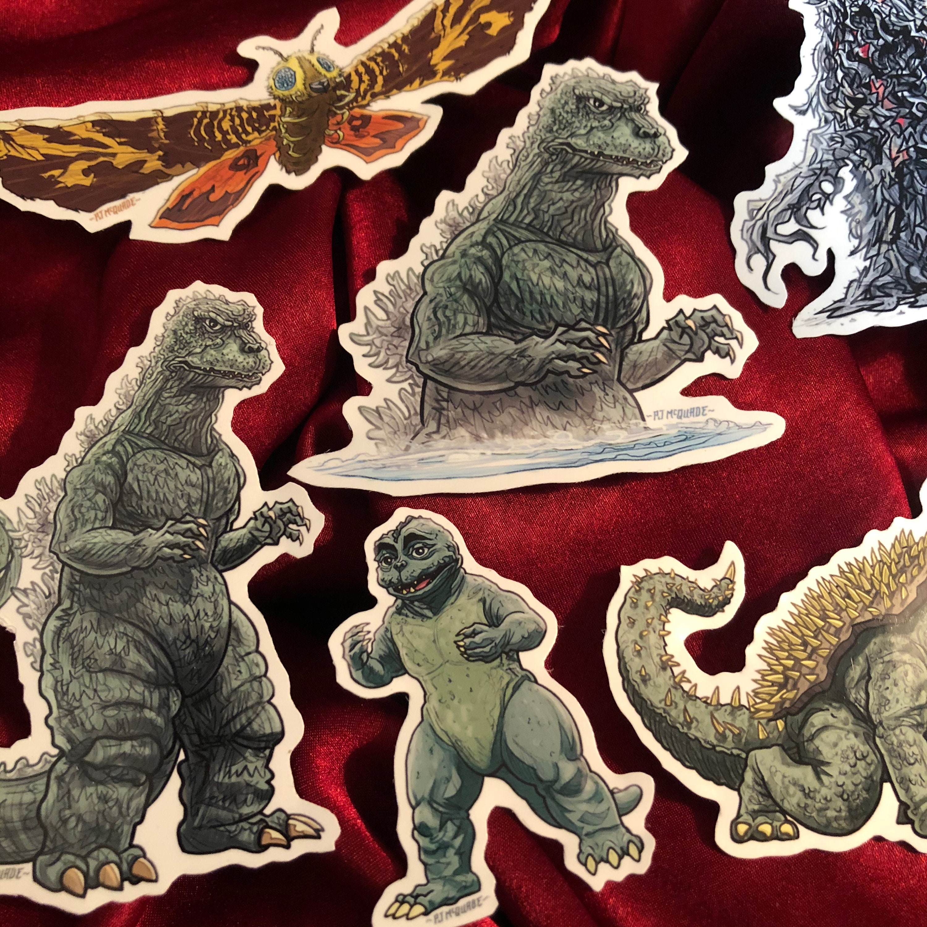 GODZILLA Little Sticker 6 Pack SET | Etsy
