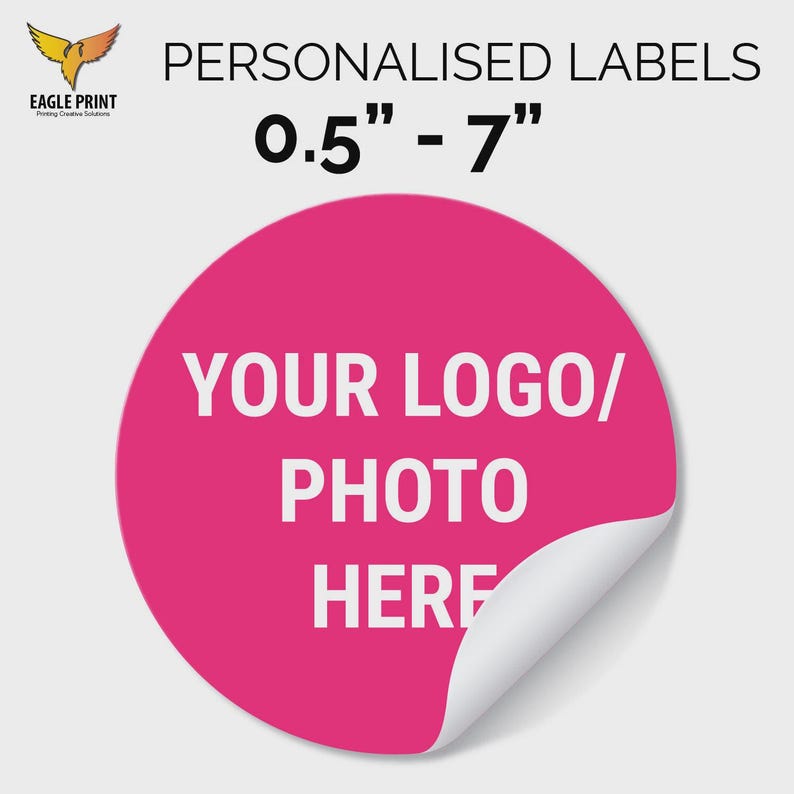Custom Round Logo Stickers – Personalized Full Color Labels in Multiple ...