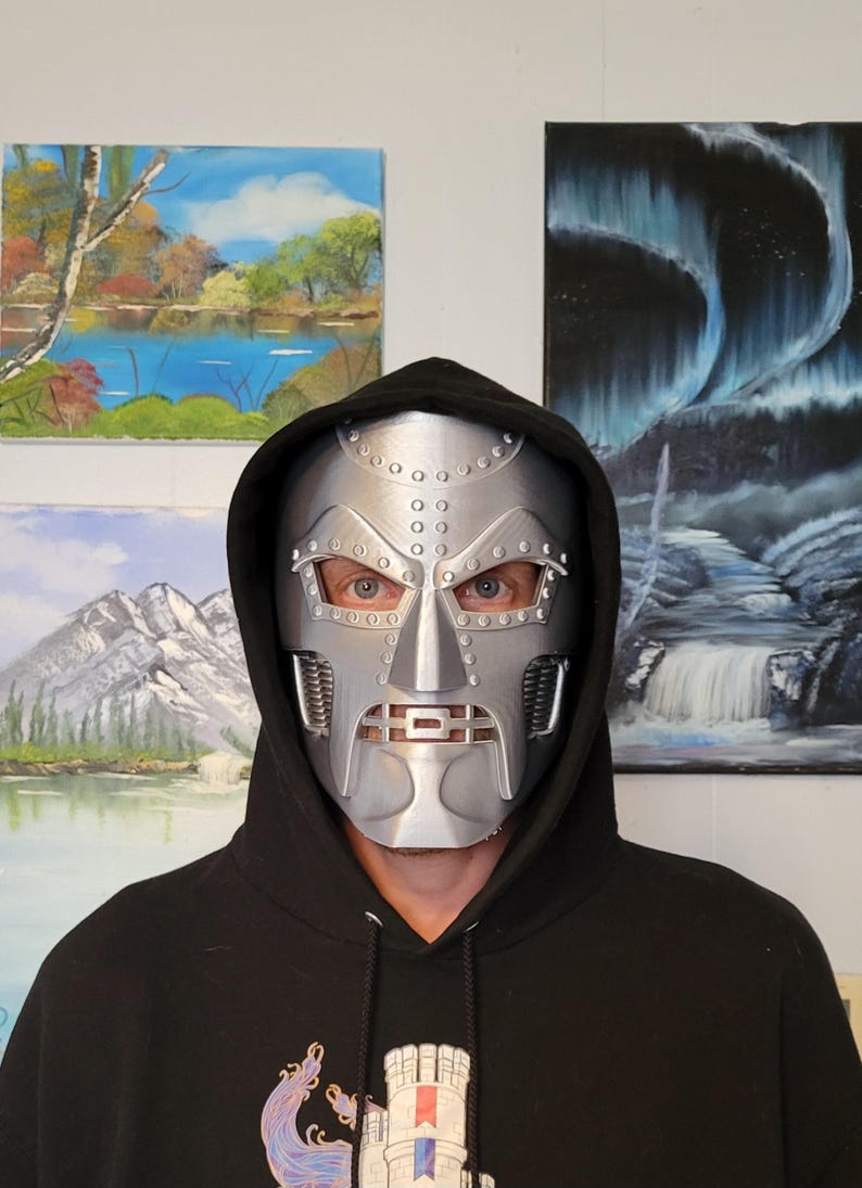 Marvel Dr. Doom Mask, 3D Printed With Silver Silk PLA! - Etsy