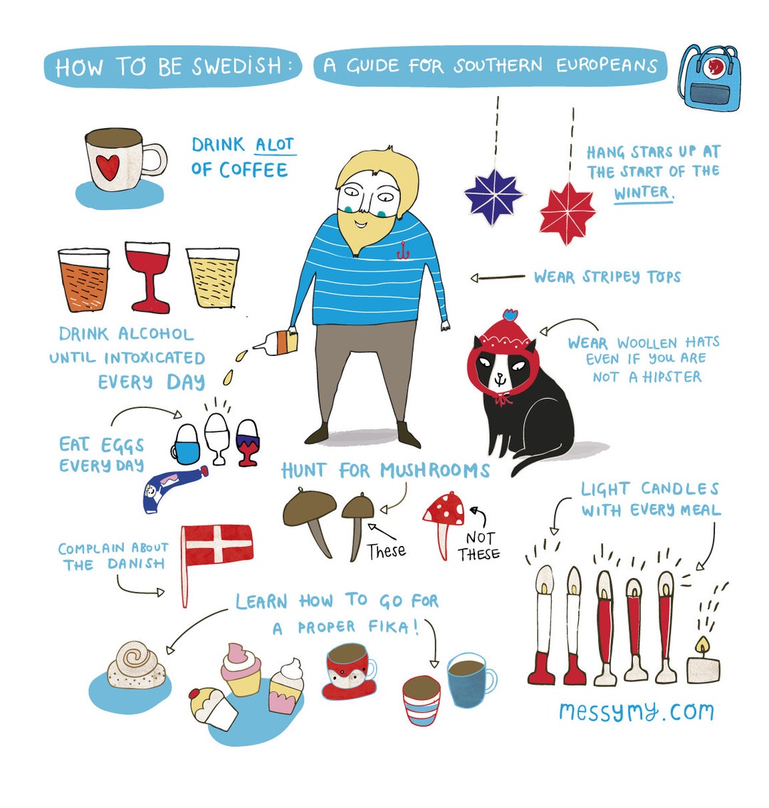 How to Be Swedish - a Greeting Card by Messy My - Sweden, Scandanavia ...