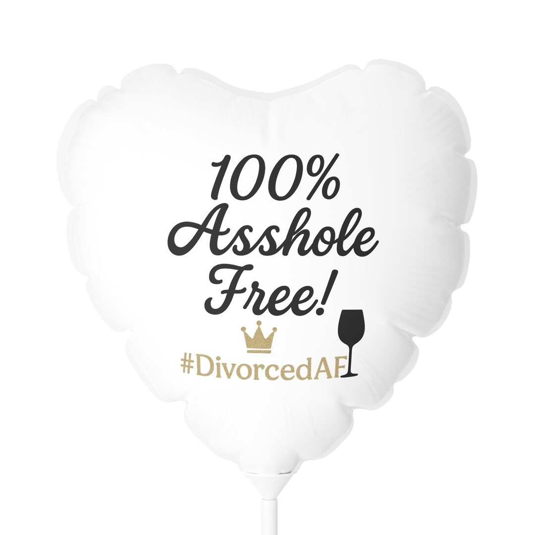 Divorce Celebration Heart Balloon | Funny Party Decor for Divorced ...