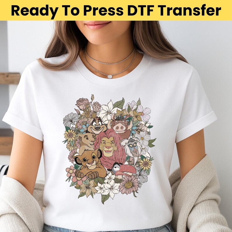 Retro Lion King Characters DTF Transfer, Hakuna Matata Shirt - Etsy