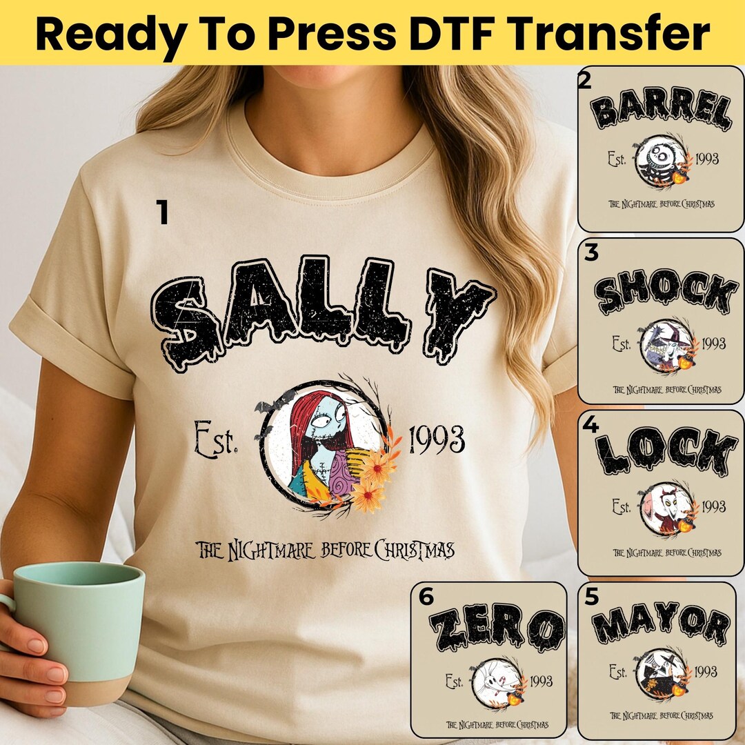 Nightmare Before Christmas DTF Transfer - Jack Skellington Halloween ...