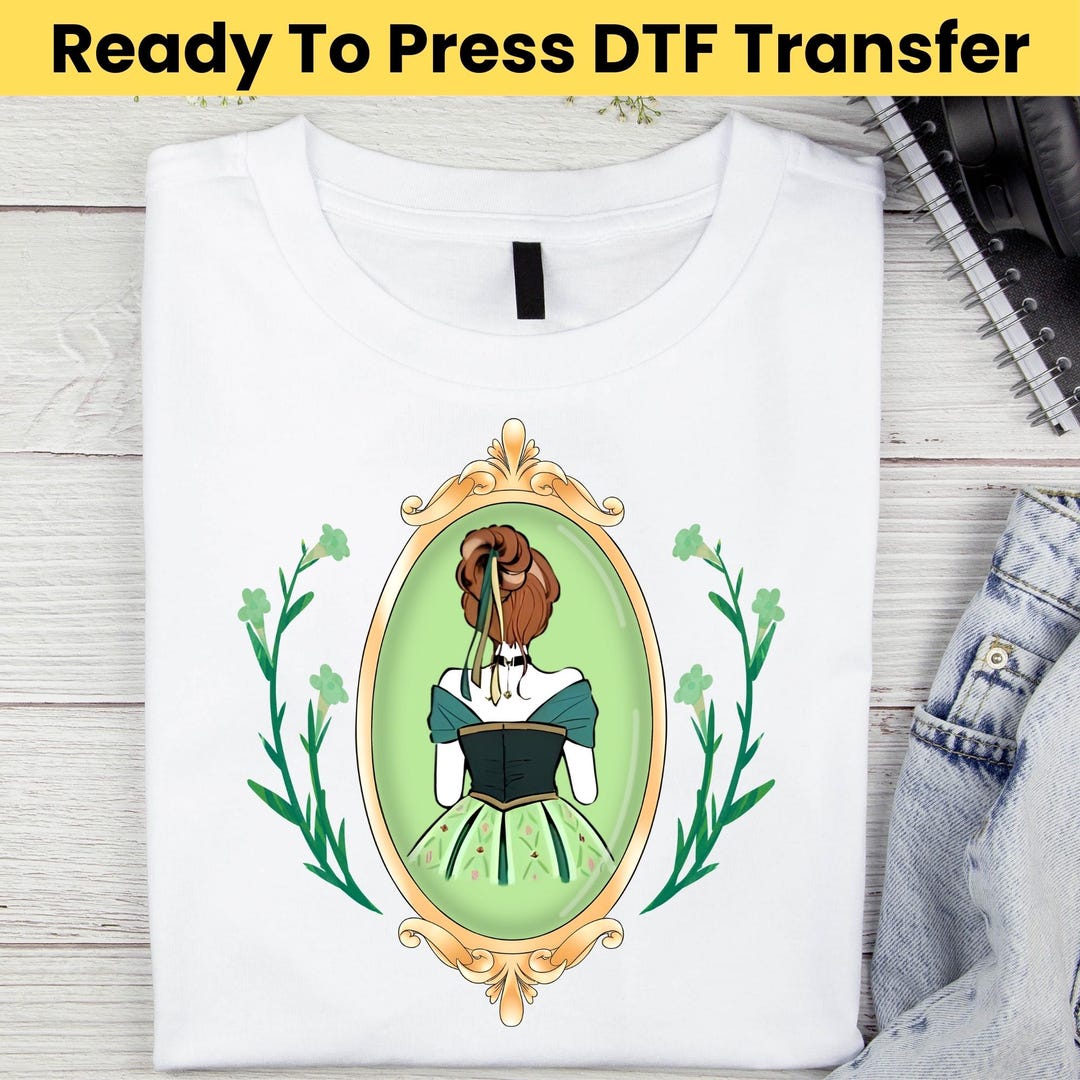 Disney Princess Tiana DTF Transfer, Princess Mirror DTF Transfers ...