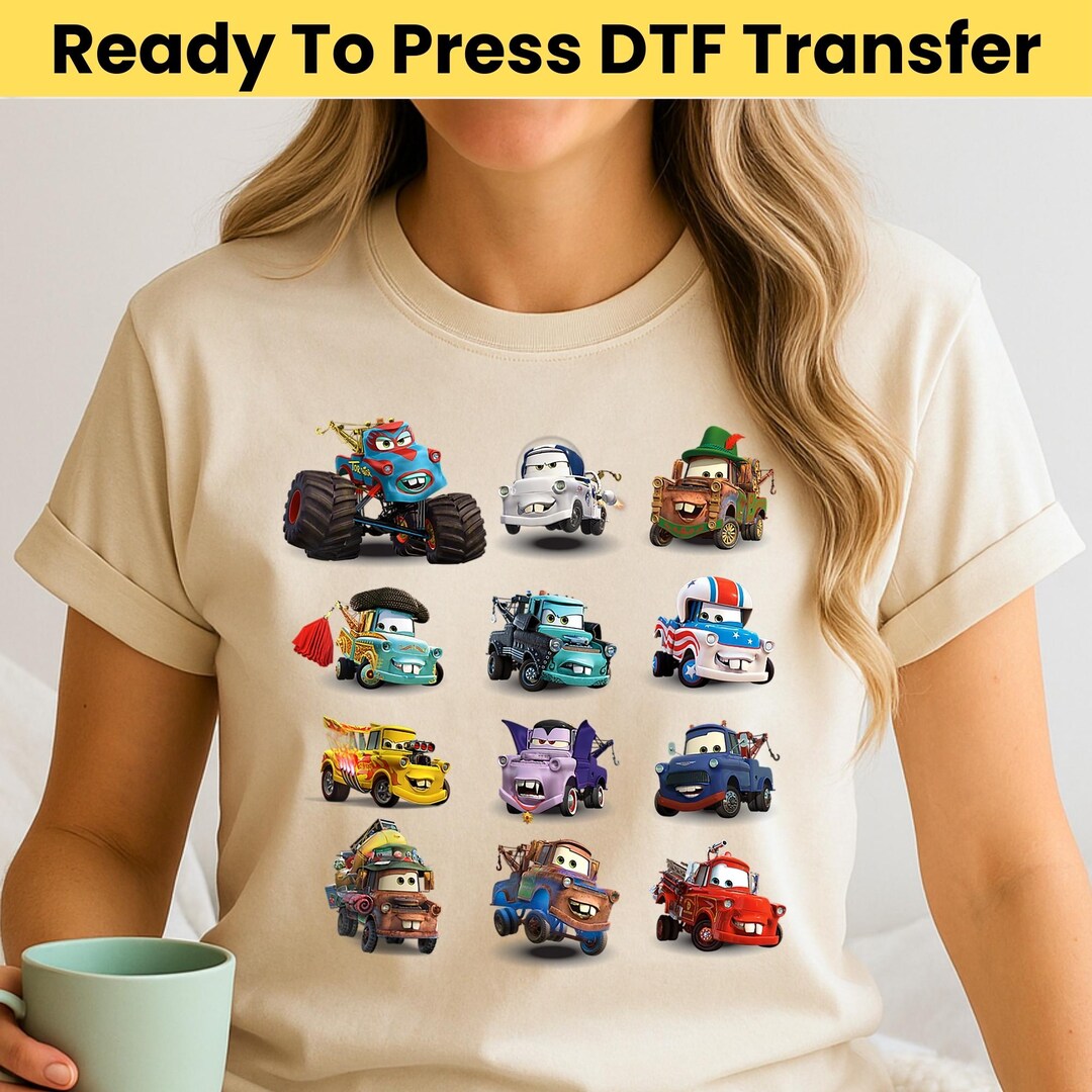 Cars DTF Transfer Bundle – Mater and Friends Ready to Press - Etsy