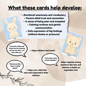 Feelings Cards Printable With Parent Scripts - What to Say to Your Child in Big Emotions. Gentle ...